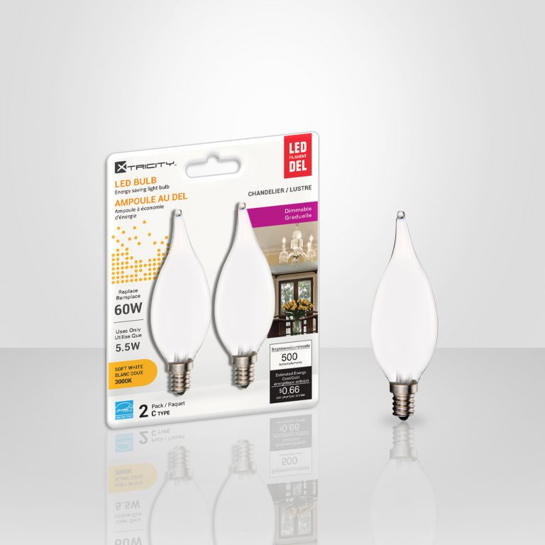 LED TYPE C FROSTED-FIL / 5.5W / 120V / 3000K SOFT WHITE DIM. 2CD #1 ...