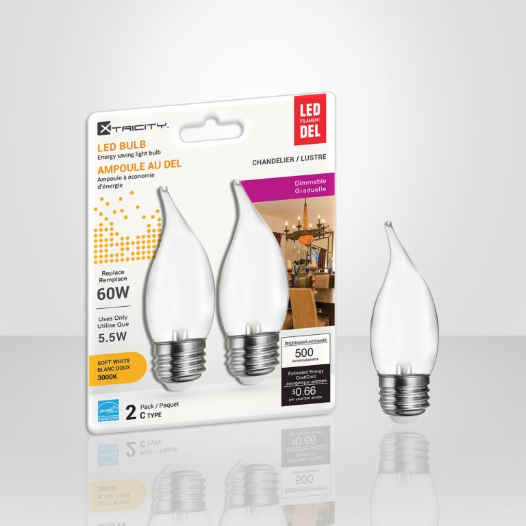 LED TYPE C FROSTED-FIL / 5.5W / 120V / 3000K SOFT WHITE DIM. 2CD #1 ...