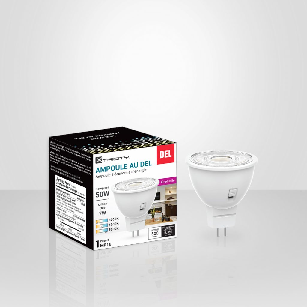 LED MR16 / 7W / 12V / 3000K – 4000K – 5000K / DIM. 1PK #1-40213 – Jessar