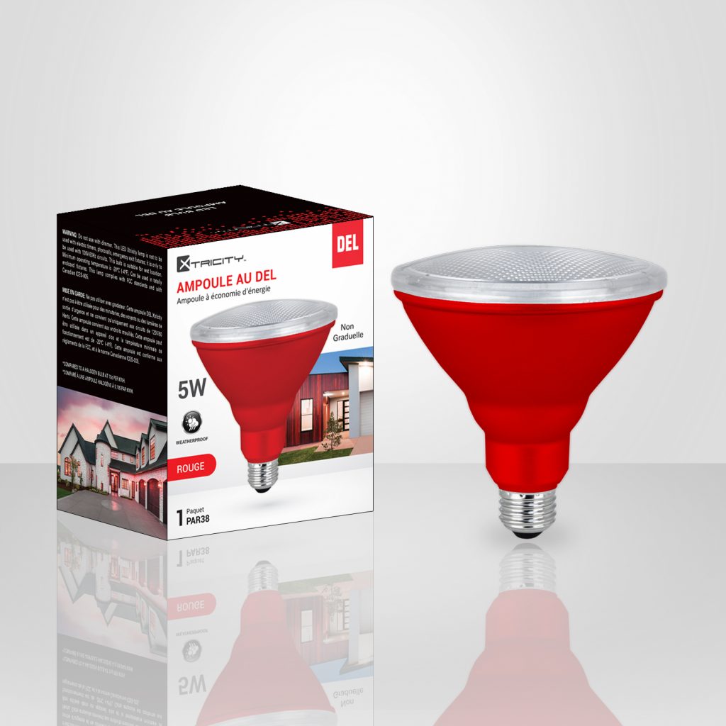 LED PAR38 / 7W / 120V / RED / OUTDOOR #1-50028 – Jessar