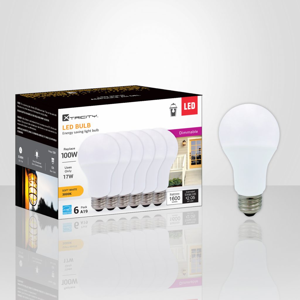 LED TYPE A / 17W / 120V / E26 / 1600L / ES / 3000K OMNI-DIR DIM 6PK #1 ...