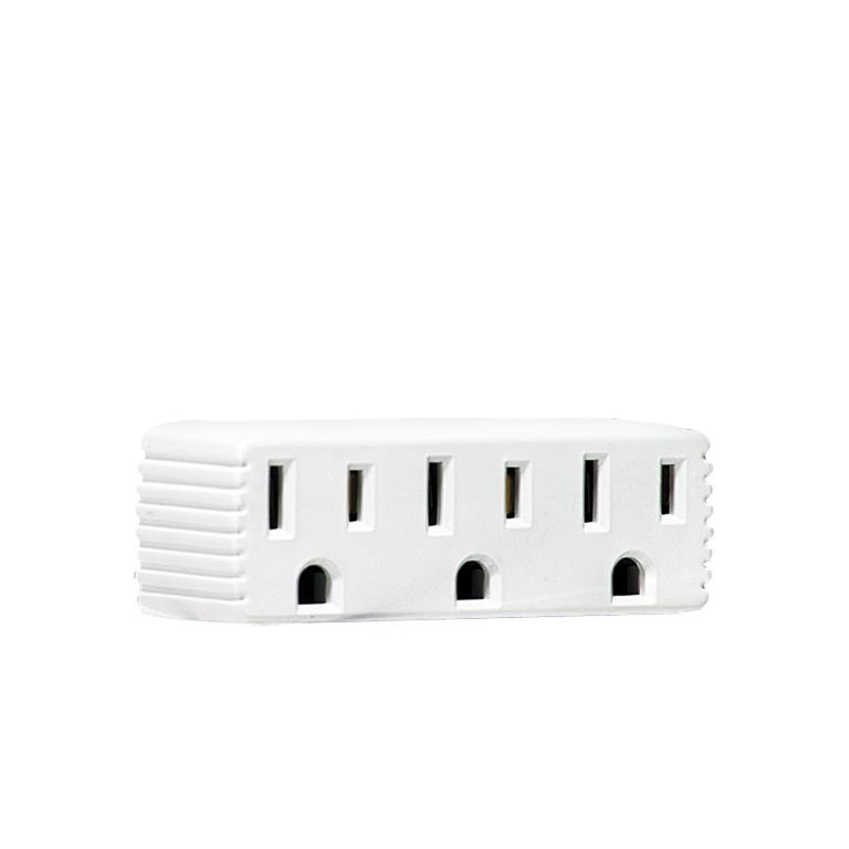 3 OUTLETS GROUNDED CUBE TAP WHITE 1PK #3-70614 – Jessar