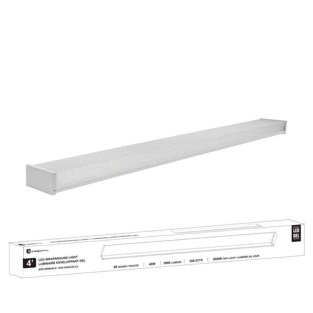 LED WRAPAROUND LIGHT 4′ / 40W / 3800L / 100-277V / 5000K DAYLIGHT #4 ...