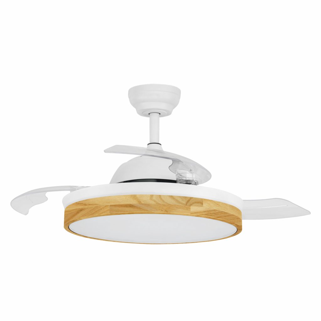 LED RETRACTABLE CEILING FAN 42″ / 36W / 4000 LM / 3000K / WHITE #4 ...