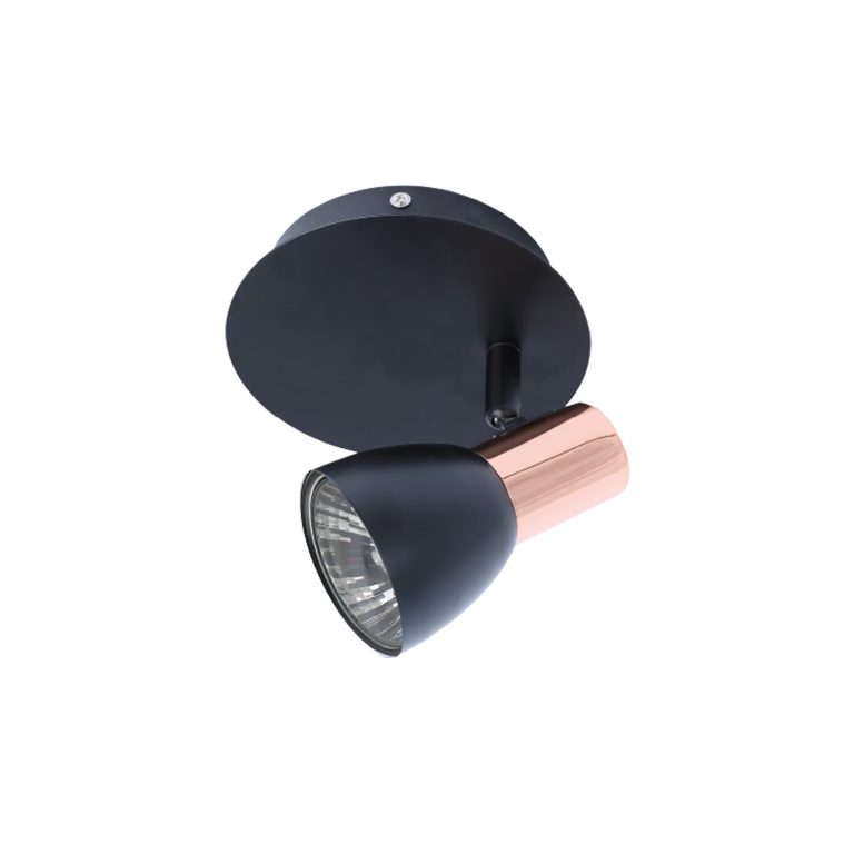 CEILING SWIVEL LIGHT BLACK-COPPER “RIVIERA” #5-90073 – Jessar
