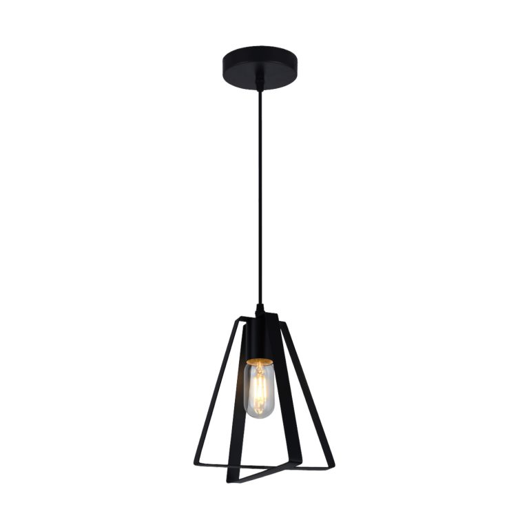 PENDANT FIXTURE 1 LIGHT BLACK “FOX” #5-90132 – Jessar