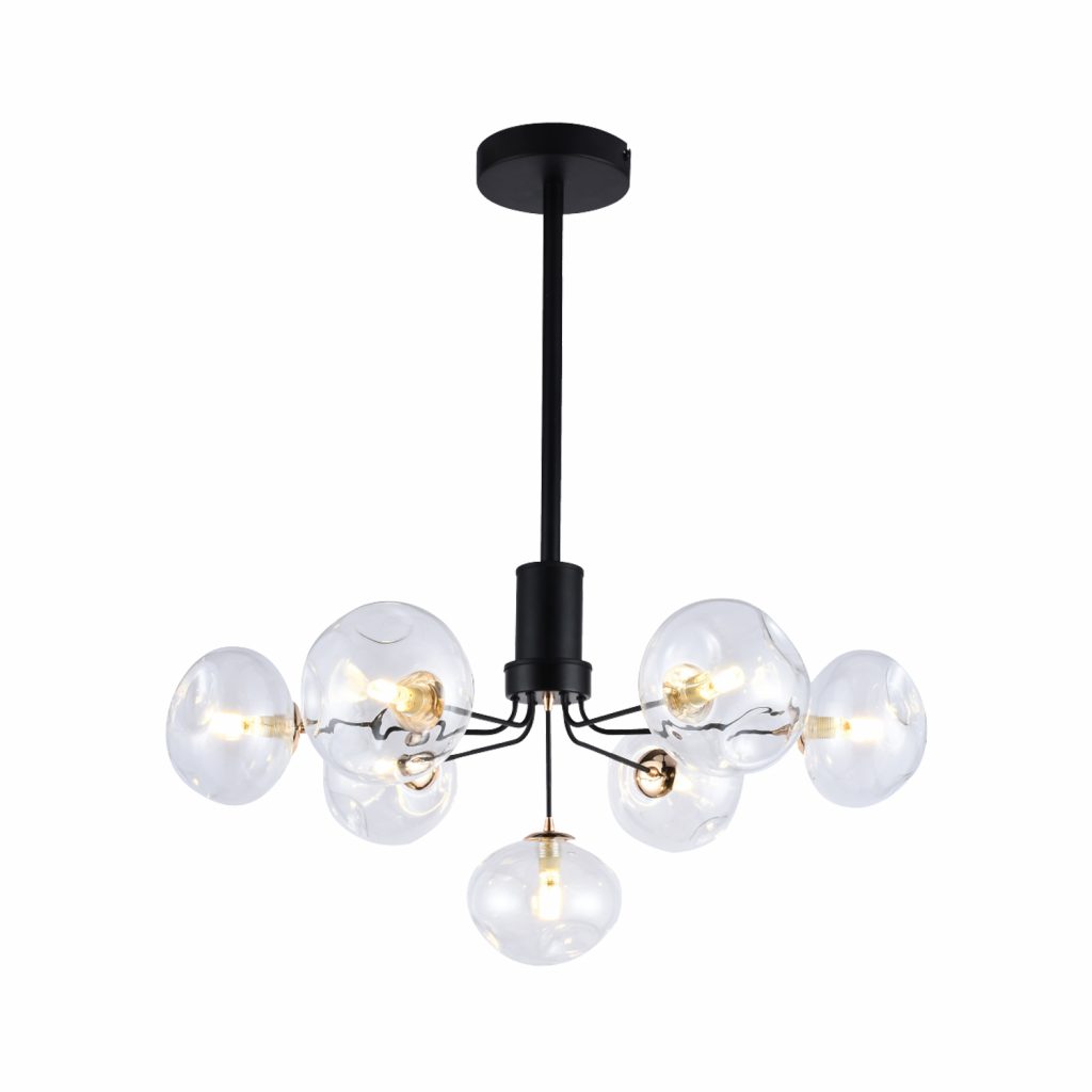 PENDANT FIXTURE WITH 7 LIGHTS BLACK “OPERA” #5-90187 – Jessar