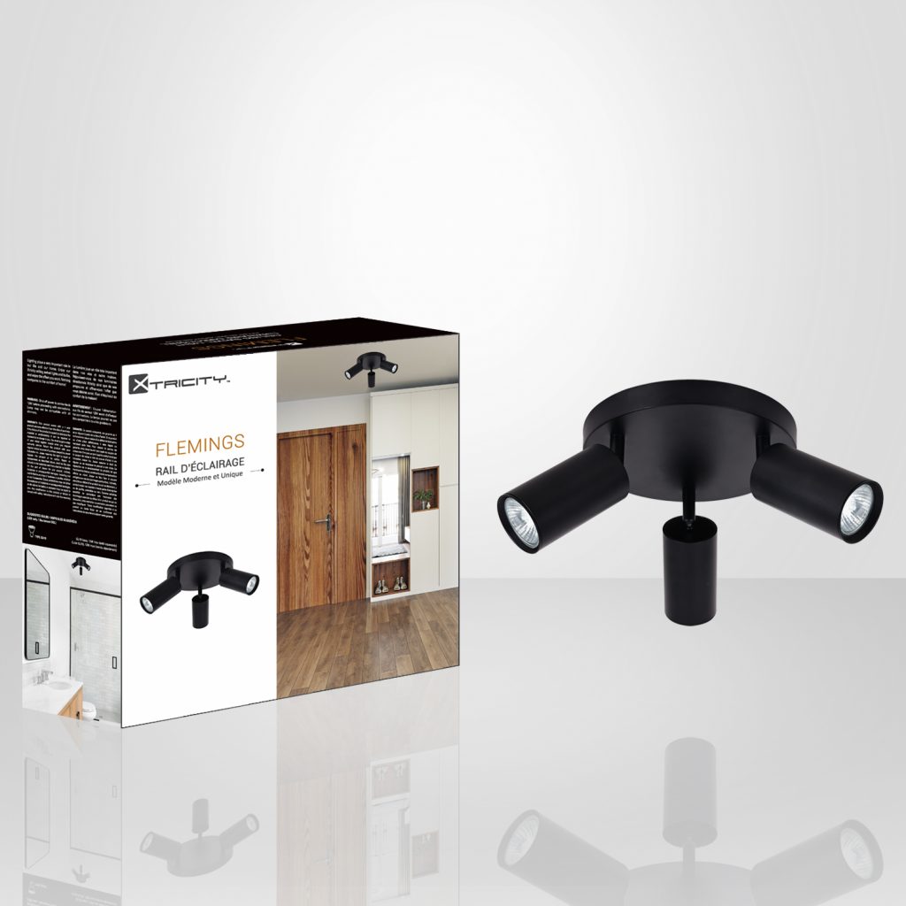 CEILING SWIVEL LIGHT 3 HEADS BLACK “FLEMINGS” #5-90299 – Jessar