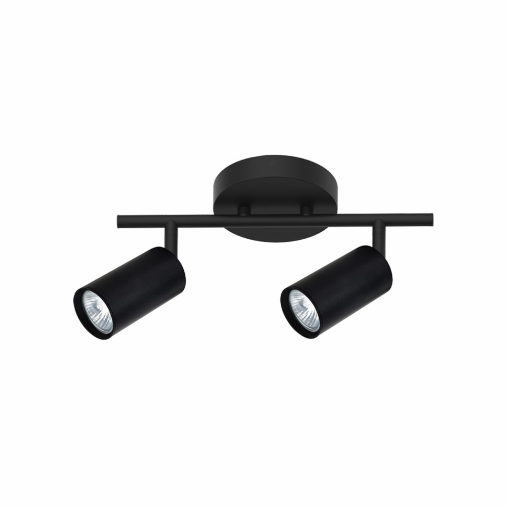 TRACK LIGHT 2 HEADS BLACK “FLEMINGS” #5-90301 – Jessar