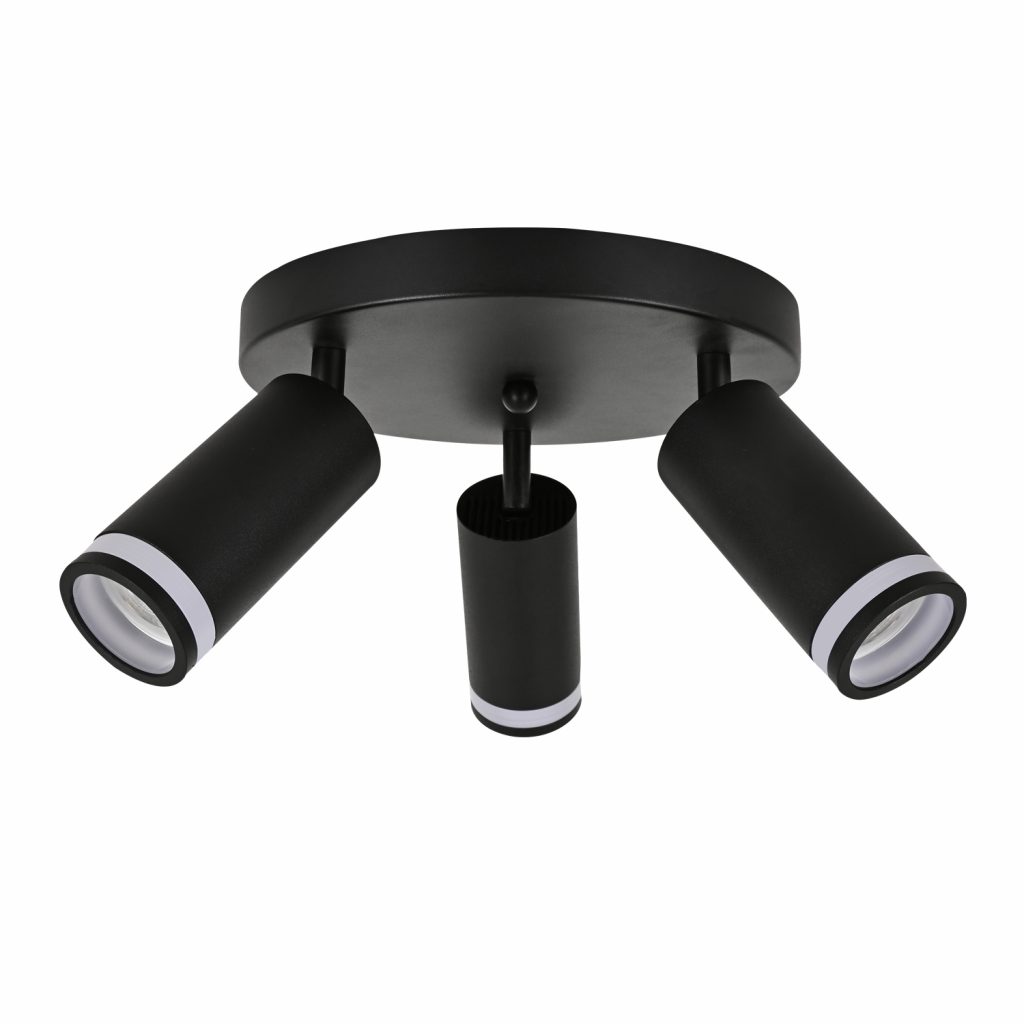 CEILING SWIVEL LIGHT 3 HEADS BLACK “VALEGRO” #5-90348 – Jessar
