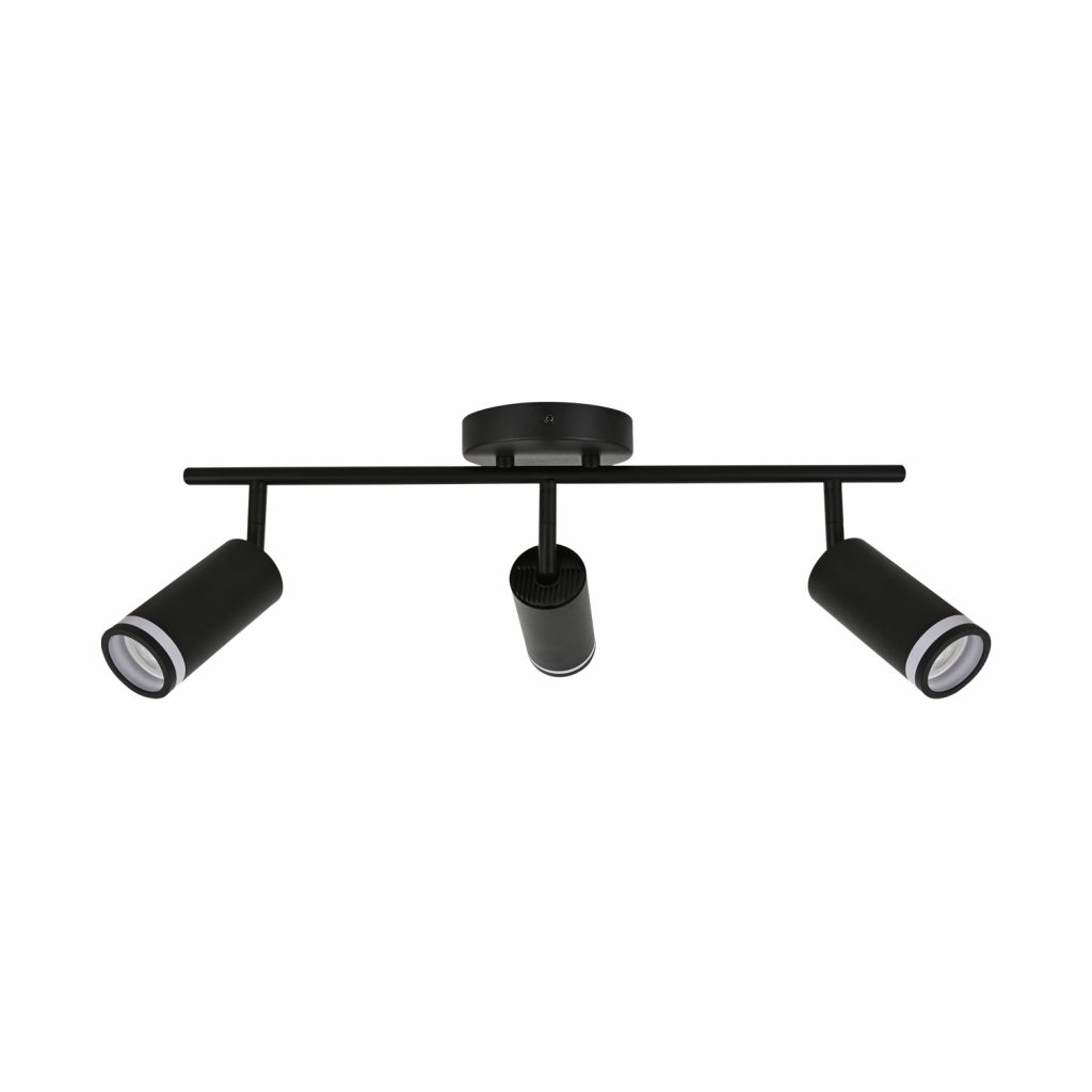 TRACK LIGHT 3 HEADS BLACK “VALEGRO” #5-90349 – Jessar