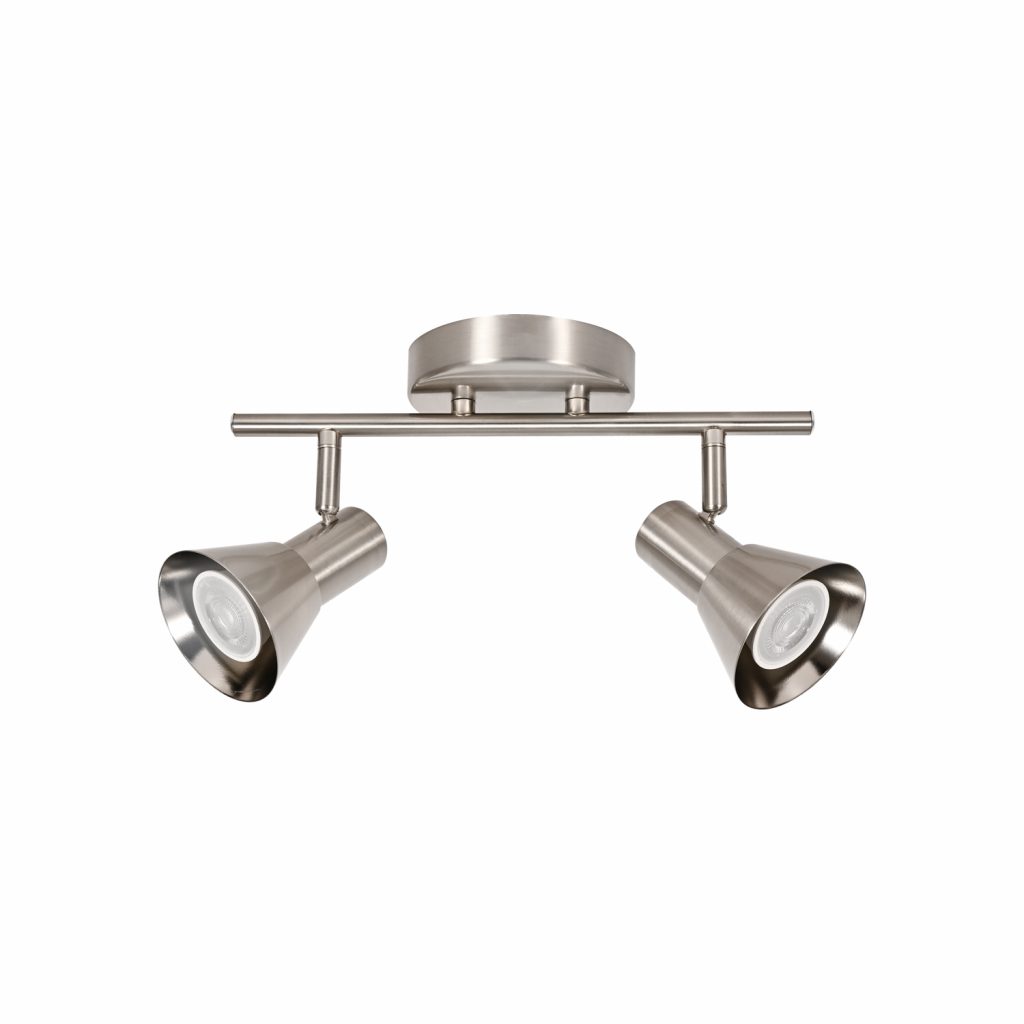 TRACK LIGHT 2 HEADS NICKEL-CHROME “ROSALIE” #5-90352 – Jessar