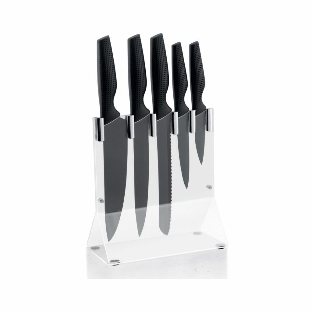 6 PIECE CLASSIC KNIFE SET WITH TRANSPARENT STAND #7-99039 – Jessar