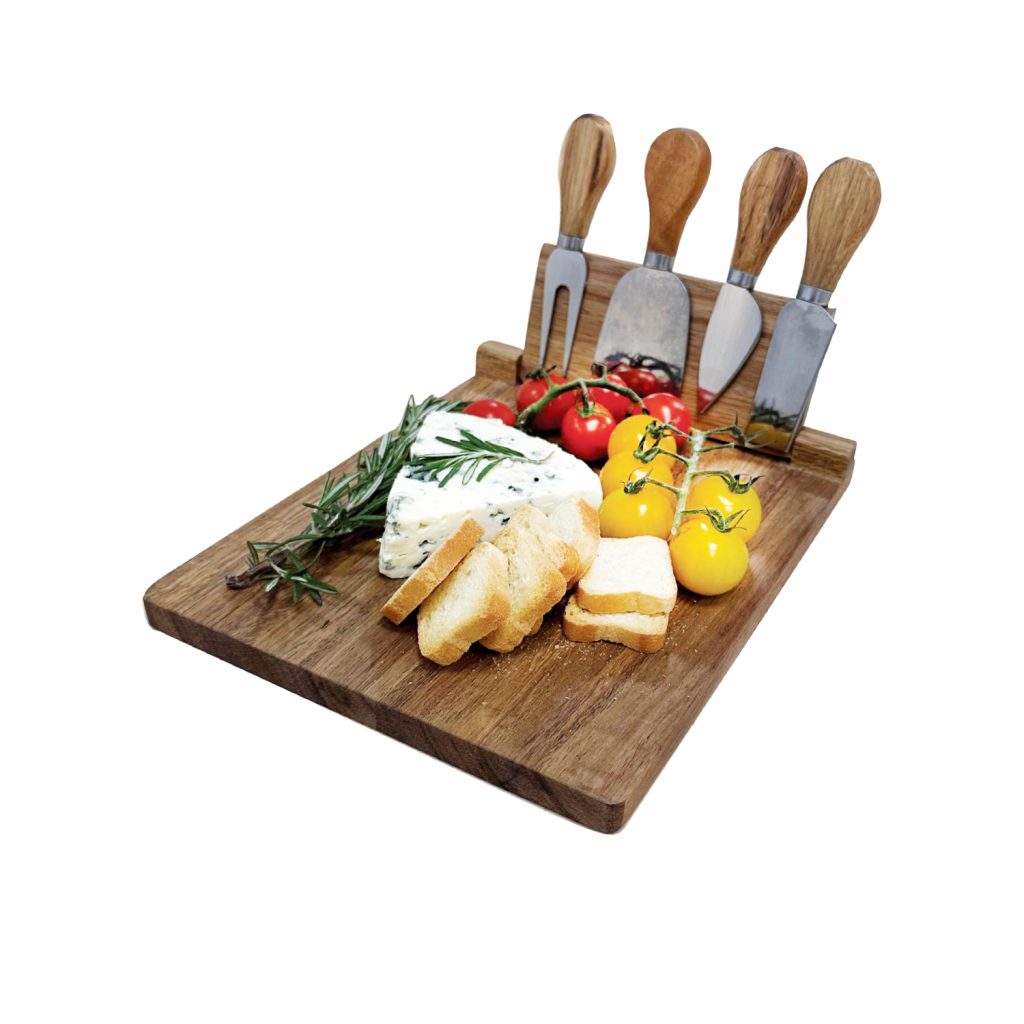 ACACIA BOARD WITH MAGNETIC HOLDER AND 4 CHEESE TOOLS #7-99094 – Jessar