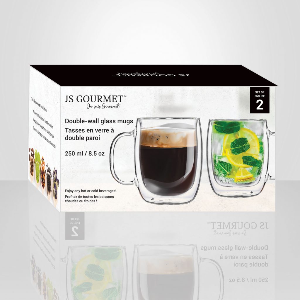 2 Double-Wall Glass Mugs #7-99177 – Jessar