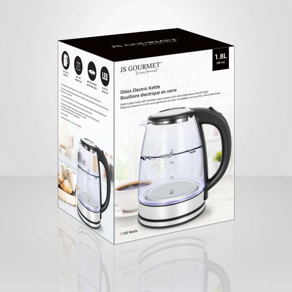1.8L ELECTRIC GLASS KETTLE #7-99274 – Jessar