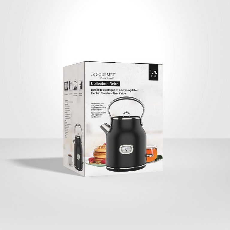 1.7L BLACK RETRO ELECTRIC KETTLE #7-99372 – Jessar